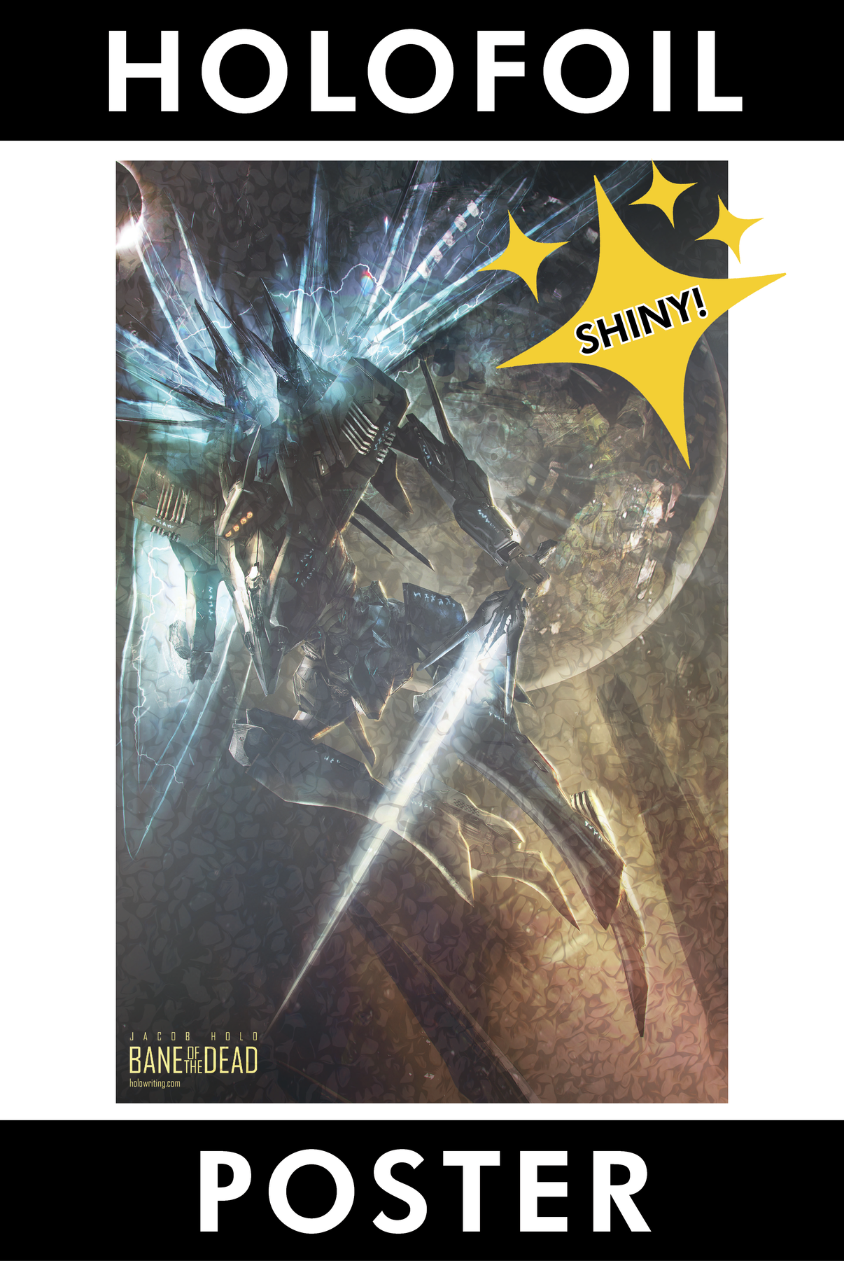 HOLOFOIL POSTER: Bane of the Dead Cover Art – Jacob & H.P. Holo